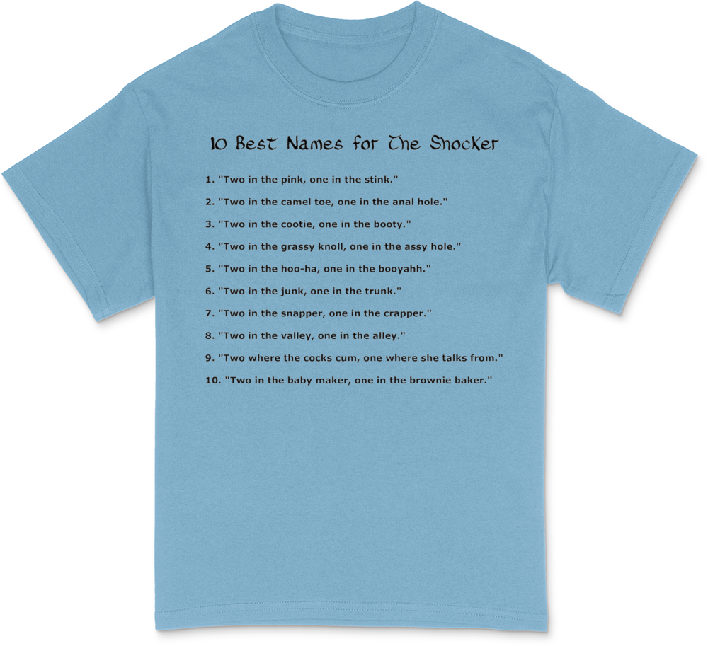10 Best Shocker Names White T-Shirt T-Shirt