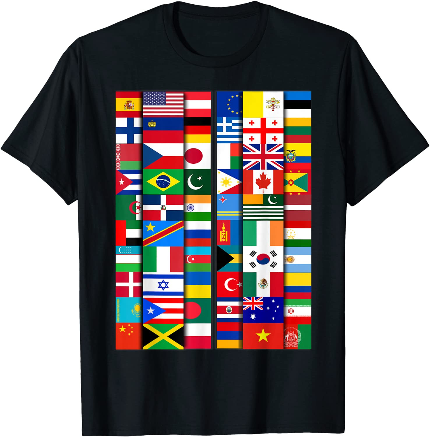 60 Flags Of The Countries Of The World,Informative Gift T-Shirt