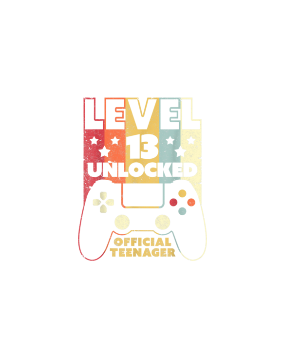 13th Birthday Shirt. Level 13 Unlocked, Official Teenager T-Shirt