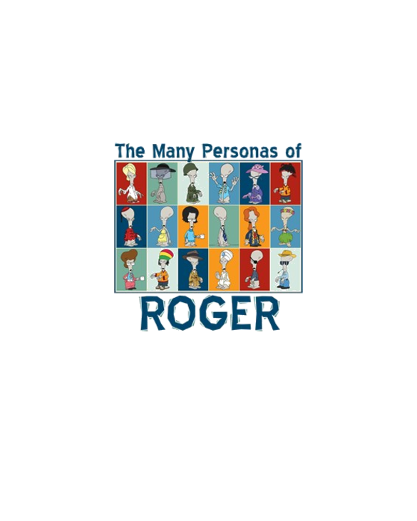 American Dad Roger Personas Dark Light T-Shirt T-Shirt