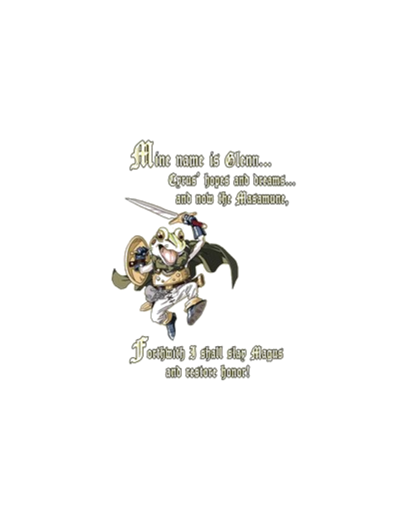 Chrono Trigger - Frog Quote White T-Shirt