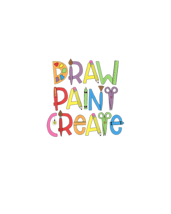 Draw Paint Create Artist T-Shirt Funny Art Teacher Gift Idea T-Shirt