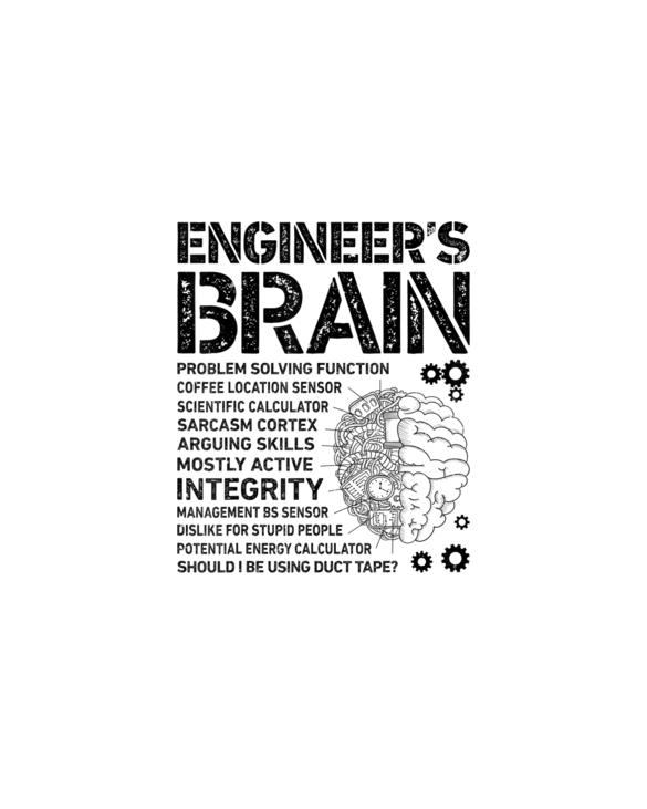 Engineer's Brain Funny Process Engineer Men Engineering Gift T-Shirt