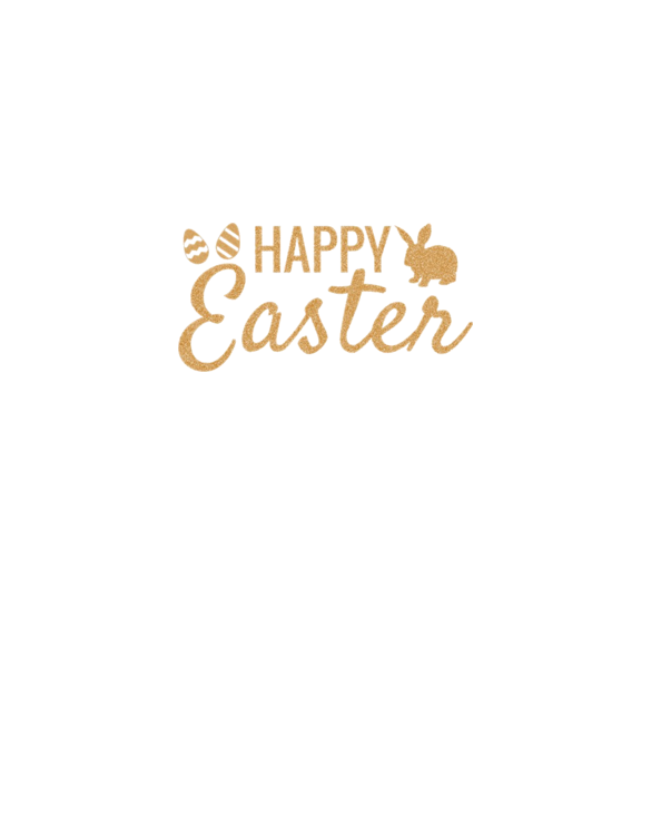 Happy Easter Gold Glitter Sparkle Easter B T-Shirt