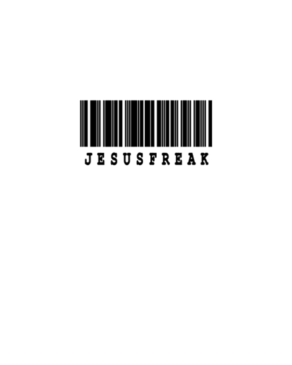 Jesus Freak Barcode Design T-Shirt