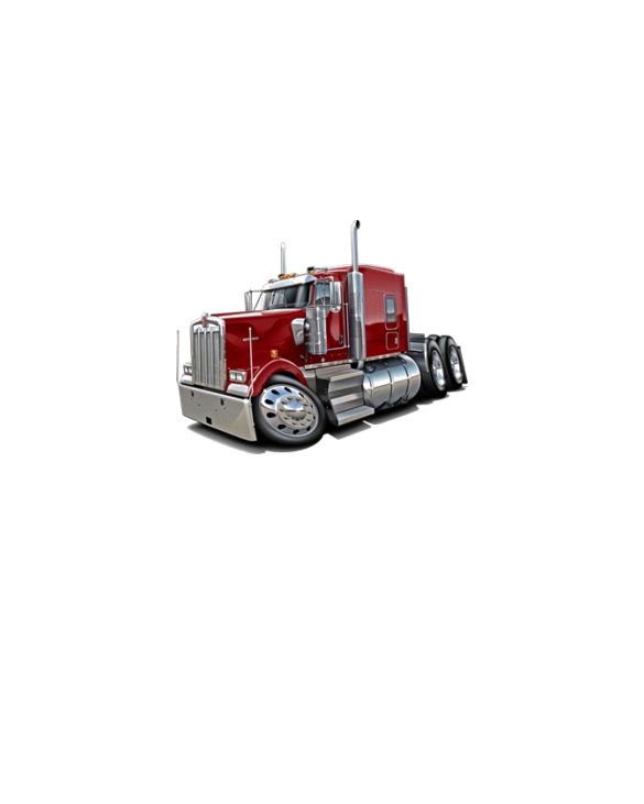 Kenworth W900 Maroon Truck Light T-Shirt T-Shirt