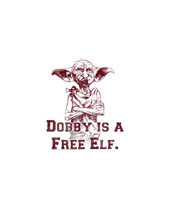 Kids Harry Potter Dobby Is A Free Elf Portrait T-Shirt