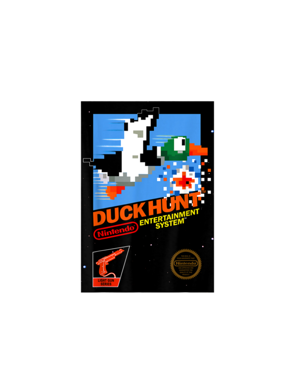 Nintendo NES Duck Hunt Retro Vintage Cover Graphic T-Shirt