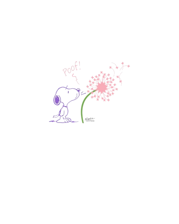 Snoopy Dandelion White Light T-Shirt T-Shirt