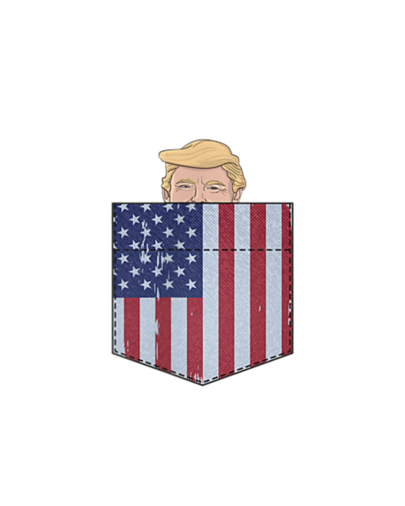 Trump In Your Pocket USA Funny Trump For 2024 Peeking Pocket T-Shirt