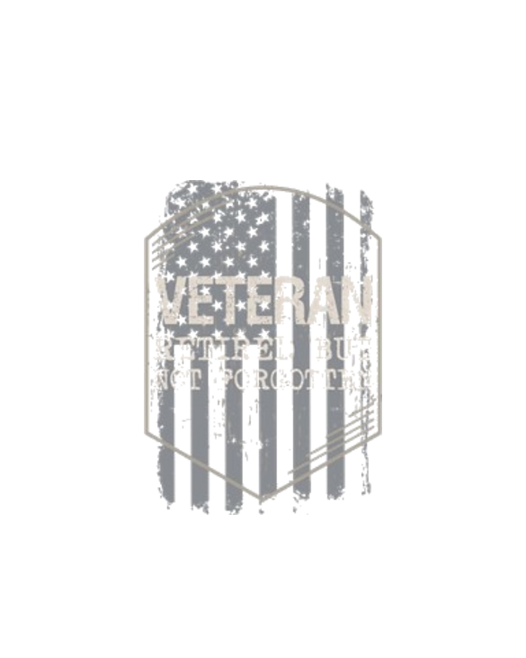 Veteran Retired But Not Forgotten, Militar T-Shirt