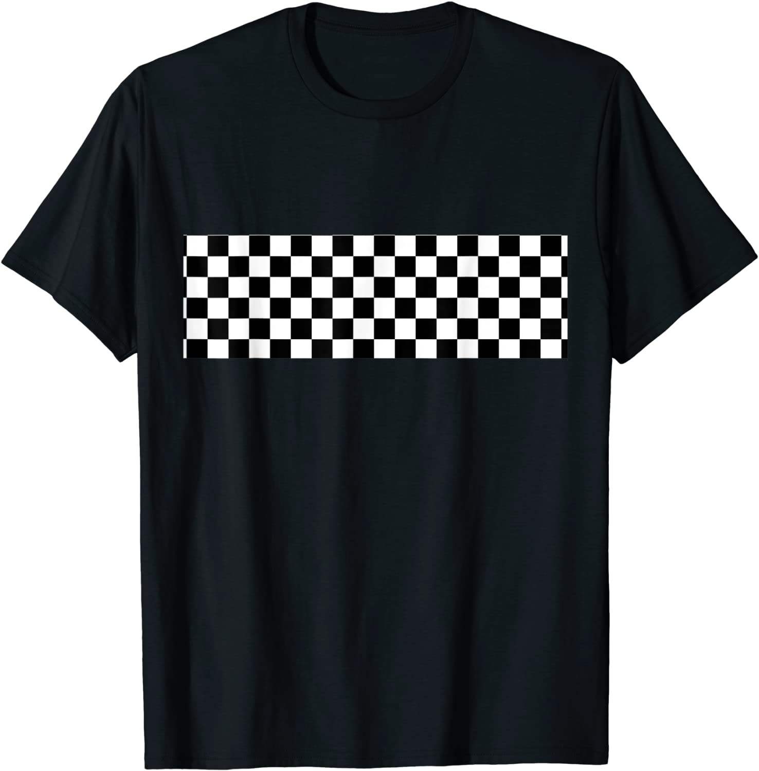 Checkered Checker Black & White T-Shirt