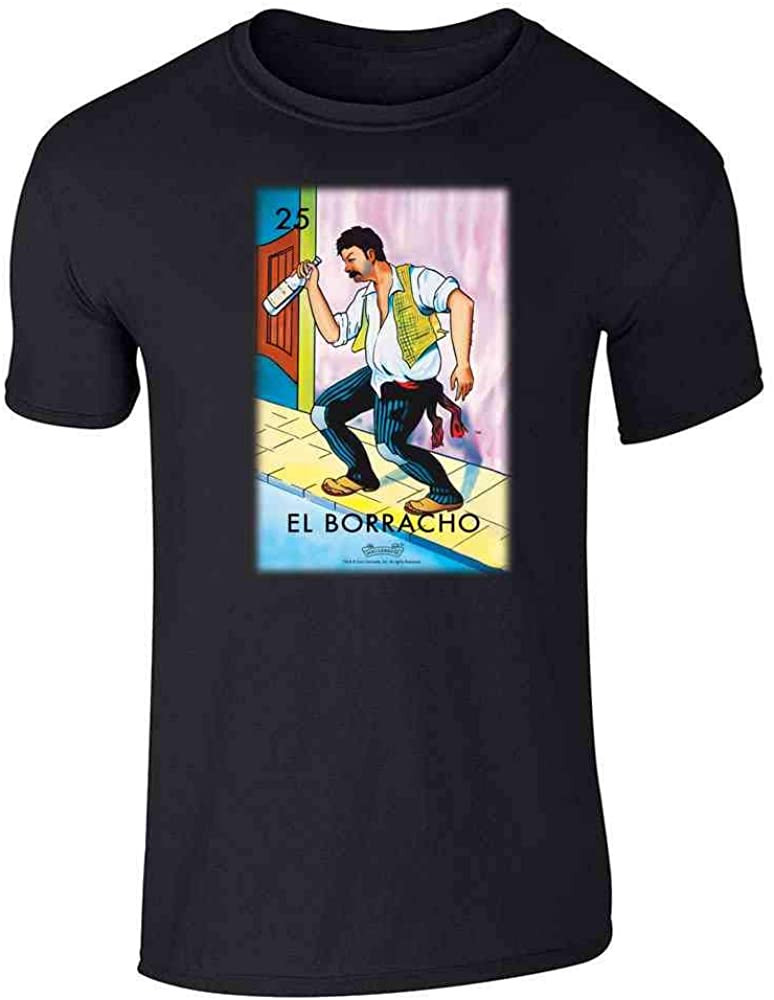 El Borracho Drunk Loteria Card Mexican Bingo Graphic T-Shirt