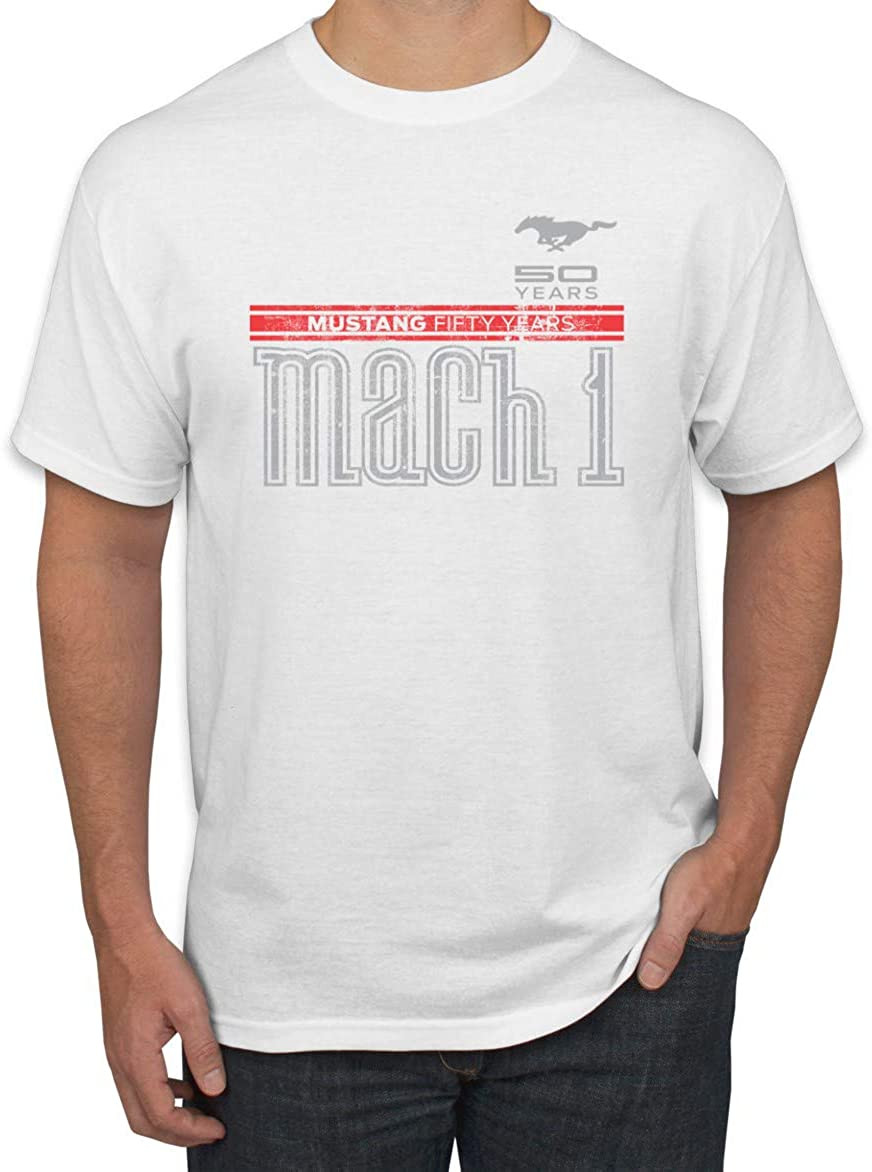 Ford Mustang 50 Years Logo Mach 1 Classic Emblem T-Shirt
