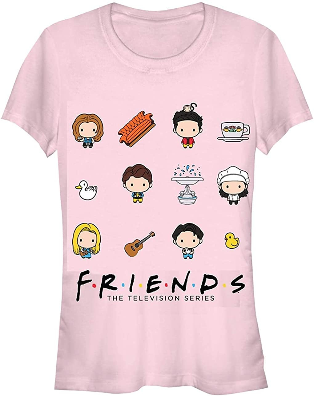 Friends TV Show Chibi Characters Girls Juniors T-Shirt