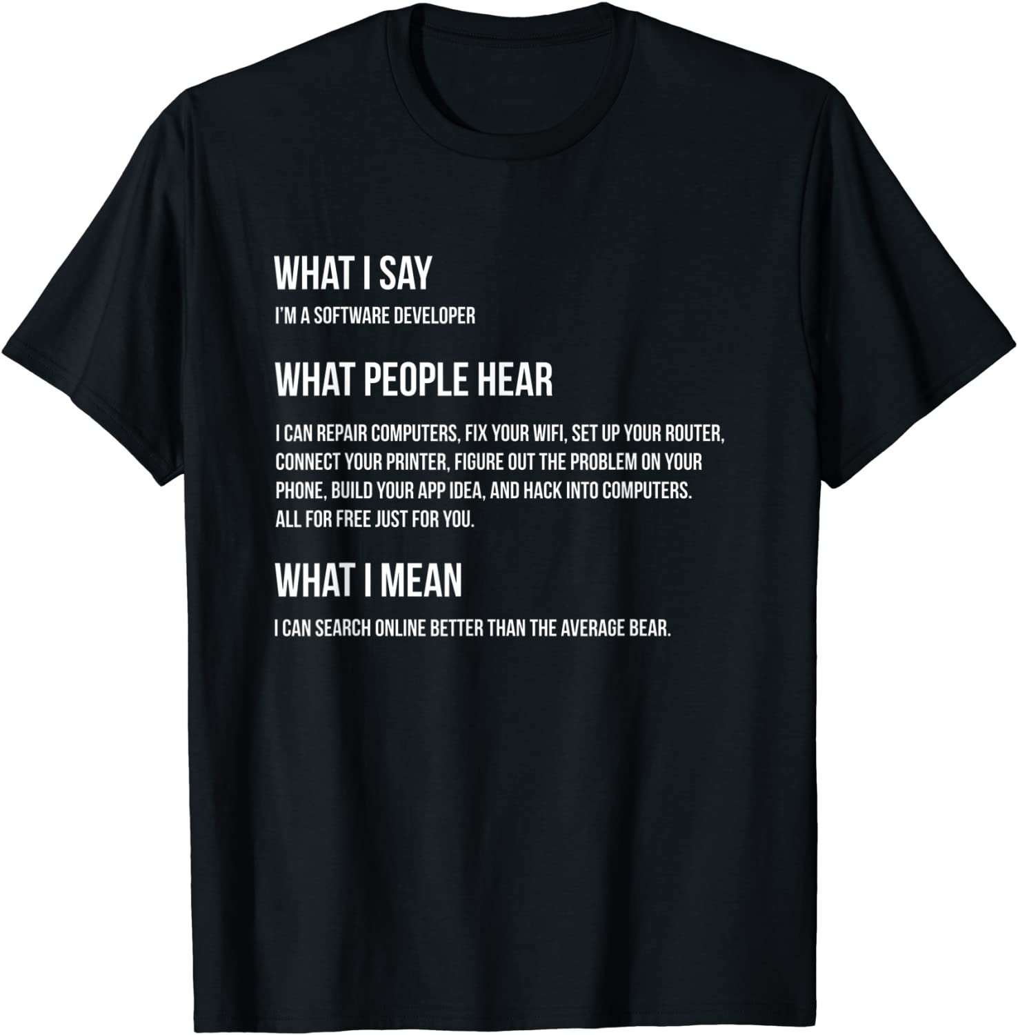 I'm A Software Developer T-Shirt