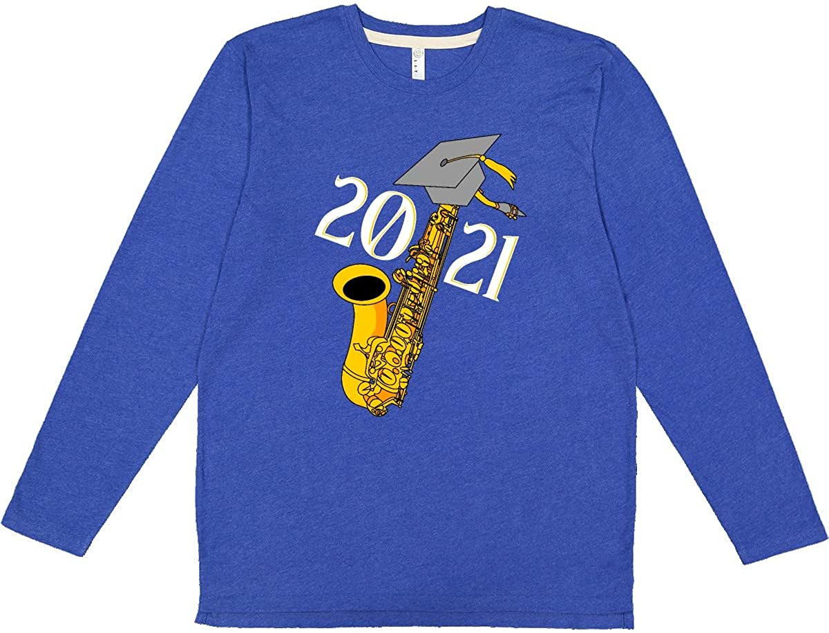 Saxophone 2021 Graduation White Text T-Shirt