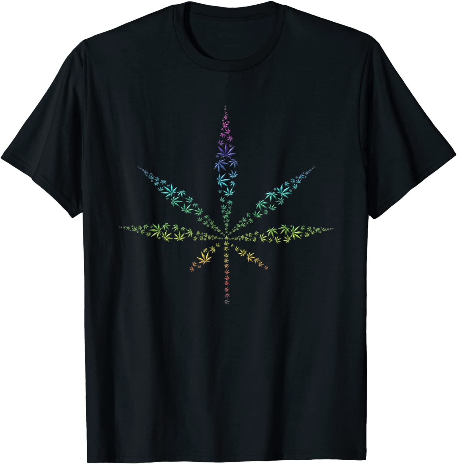Spiritual Psychedelic Cannabis Weed Marijuana Leaf T-Shirt