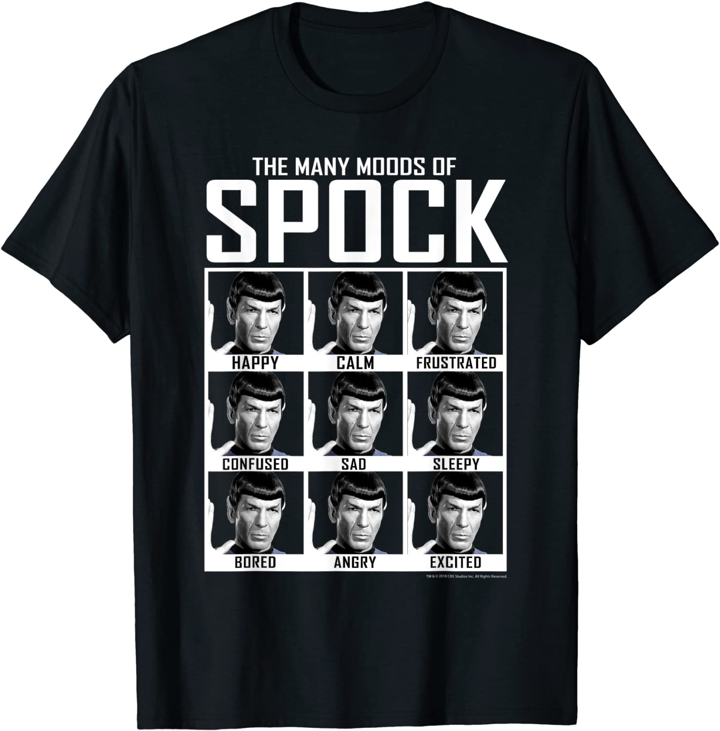 Star Trek Original Series Moods Of Spock T-Shirt