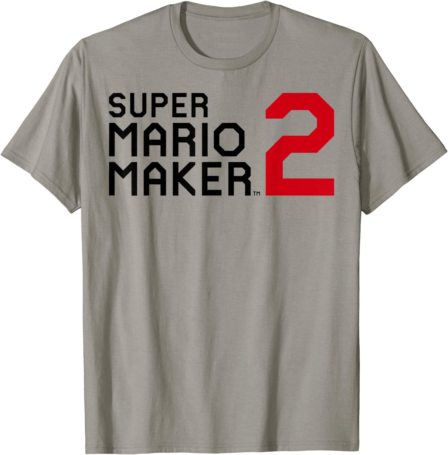 Super Mario Maker 2 Block Text Game Logo T-Shirt