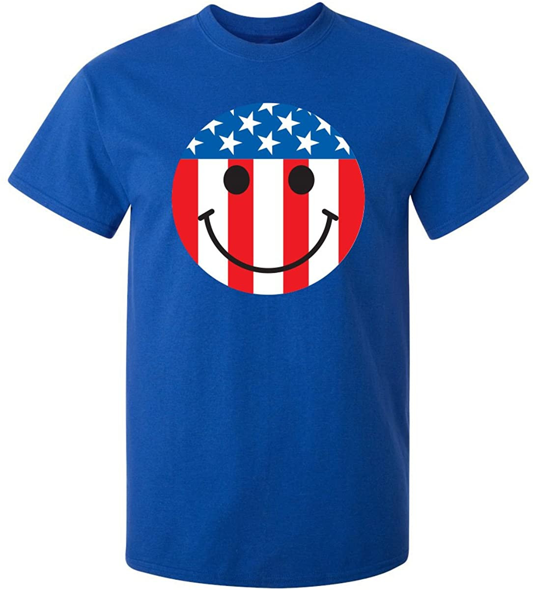 USA Flag Smile Face Besty Ross Flag Emoticon Patriotic 4th Of July T-Shirt