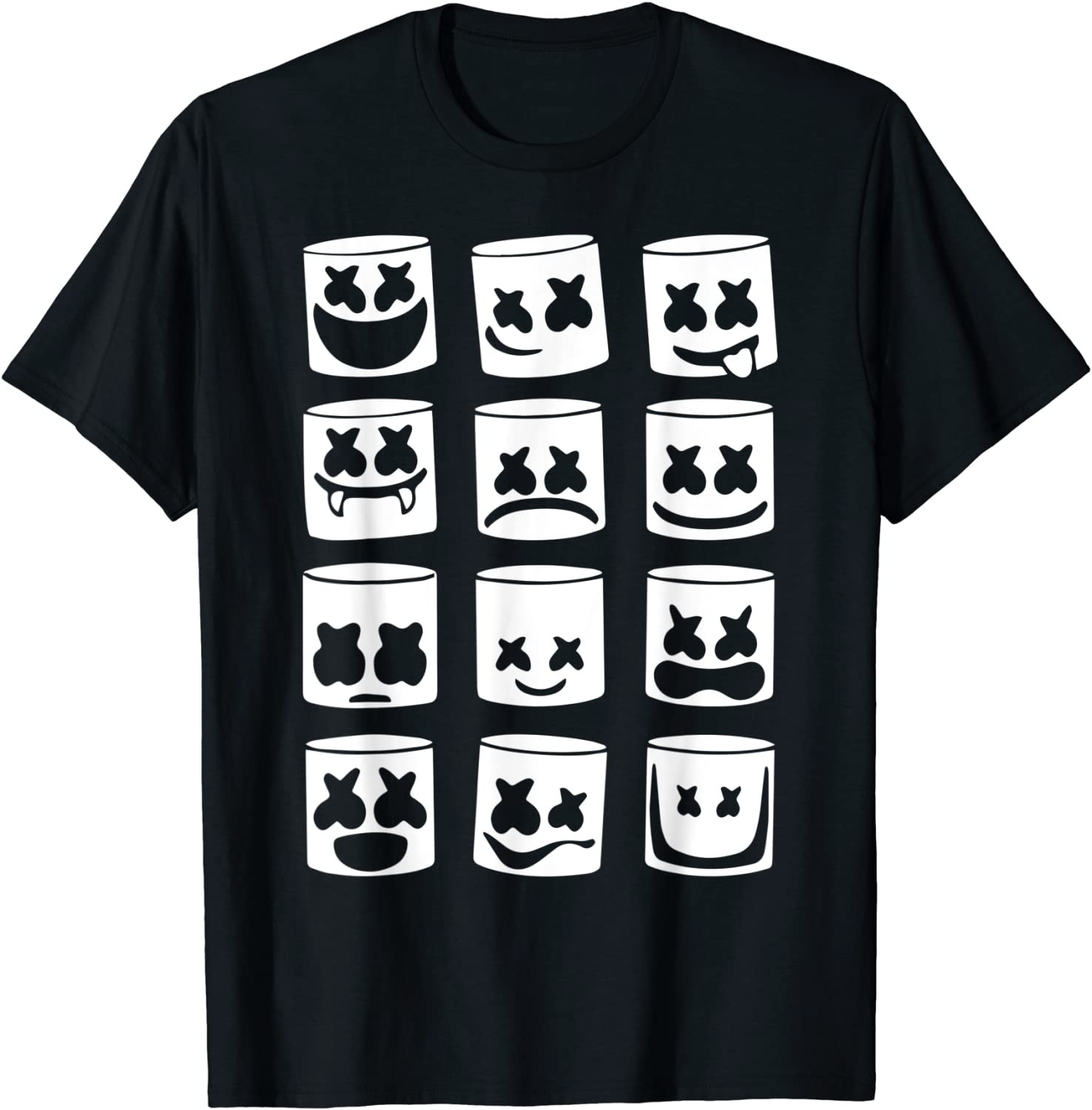 Vintage Marshmallows Face Arts Emotions Yearbook Dancing DJ T-Shirt