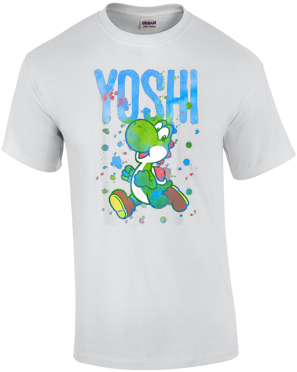 Nintendo Super Mario Yoshi Watercolor Splash T-Shirt